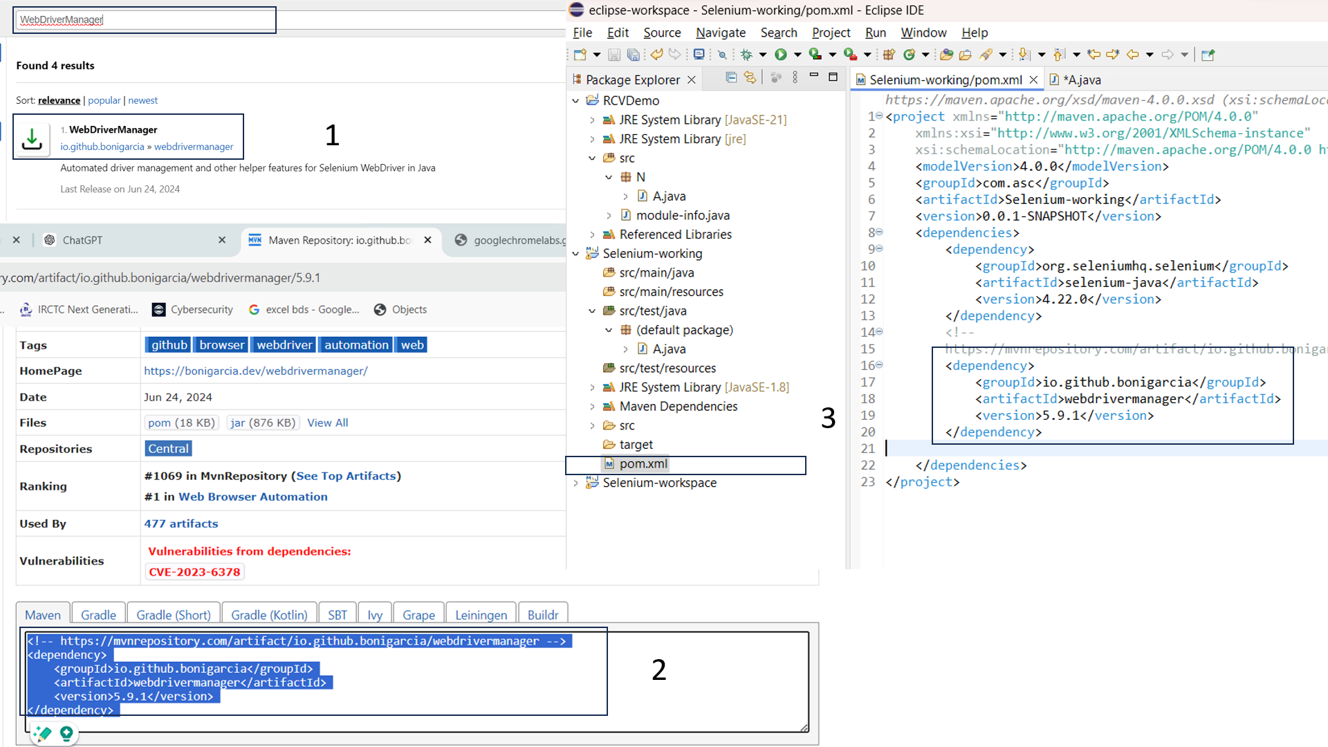 Selenium Training : use WebDriver manager